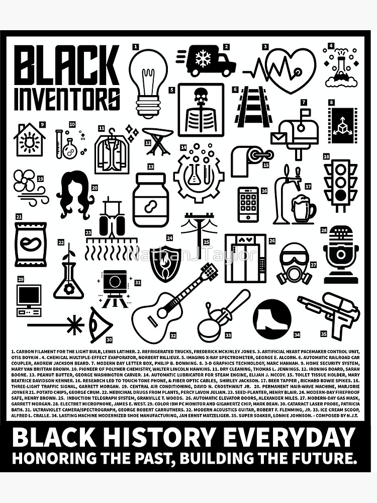 "Black Inventors. Black History Month Everyday" Poster for Sale by ...
