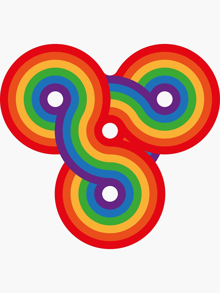 "Rainbow Trefoil" Sticker for Sale by Delibobs | Redbubble