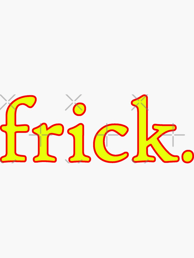 "frick yellow and red" Sticker by WillDoo | Redbubble