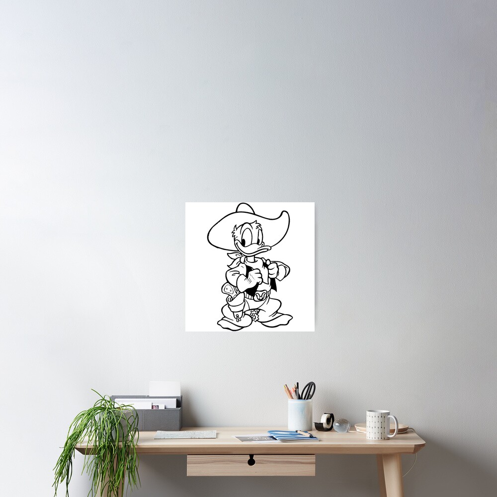 "Cowboy Donald duck" Poster by HDLHDL | Redbubble