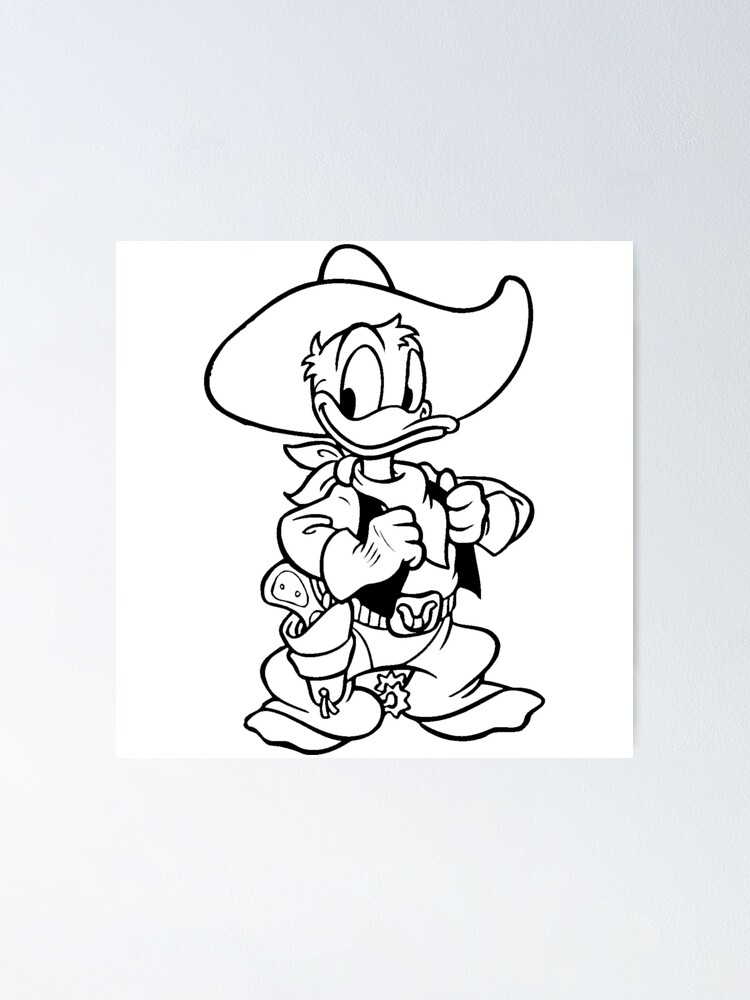 "Cowboy Donald duck" Poster by HDLHDL | Redbubble