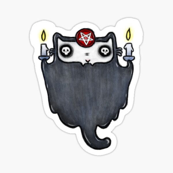 "Spooky Cat Ghost" Sticker by StillWinter | Redbubble