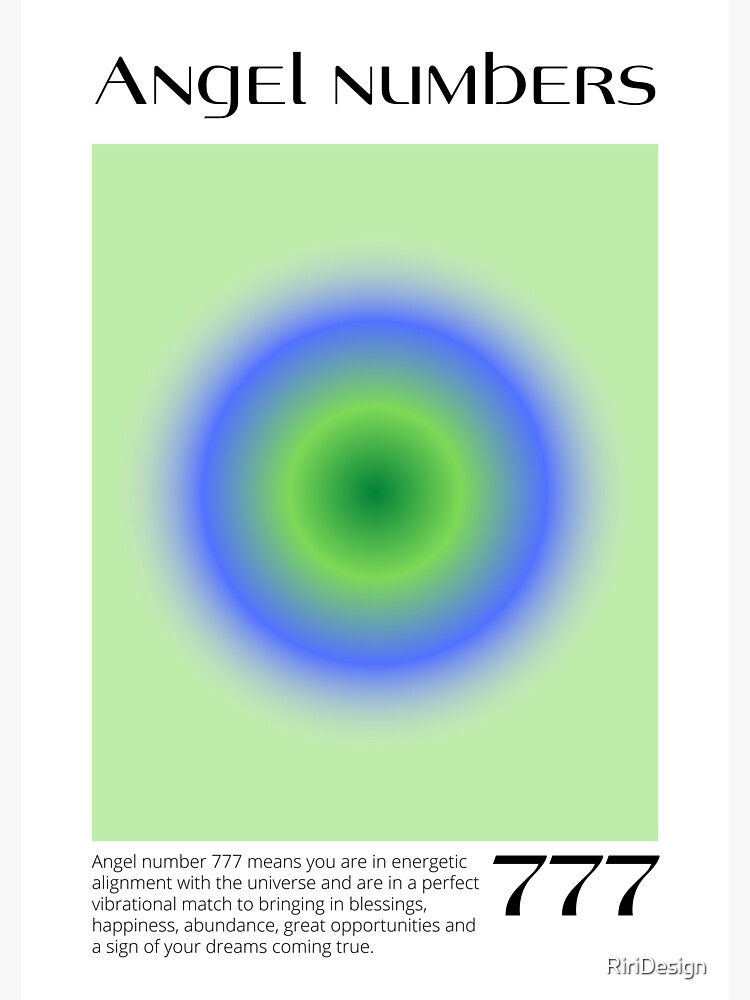 "Aesthetic Angel numbers 777" Sticker for Sale by RiriDesign | Redbubble