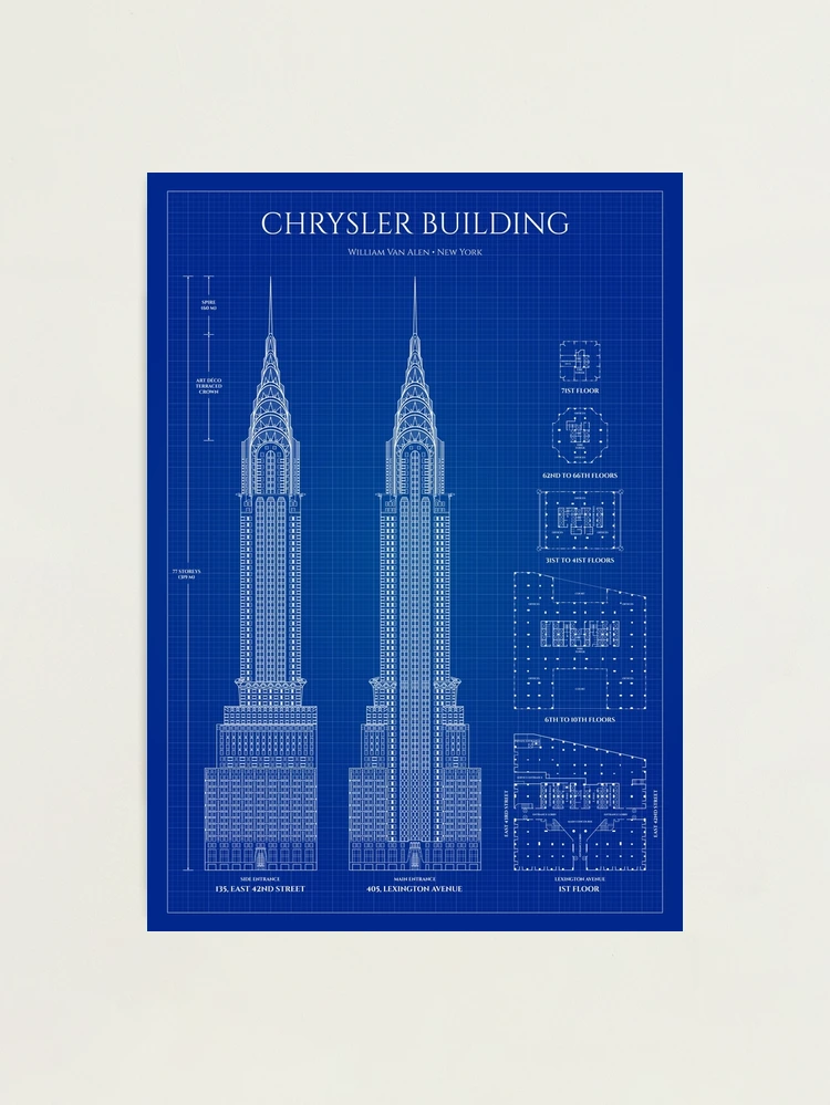 Chrysler Building Blueprint Chrysler Building Chrysler Building