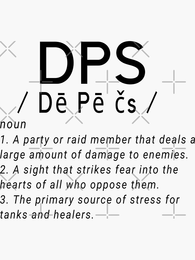 "DPS Definition" Sticker by alikoos | Redbubble