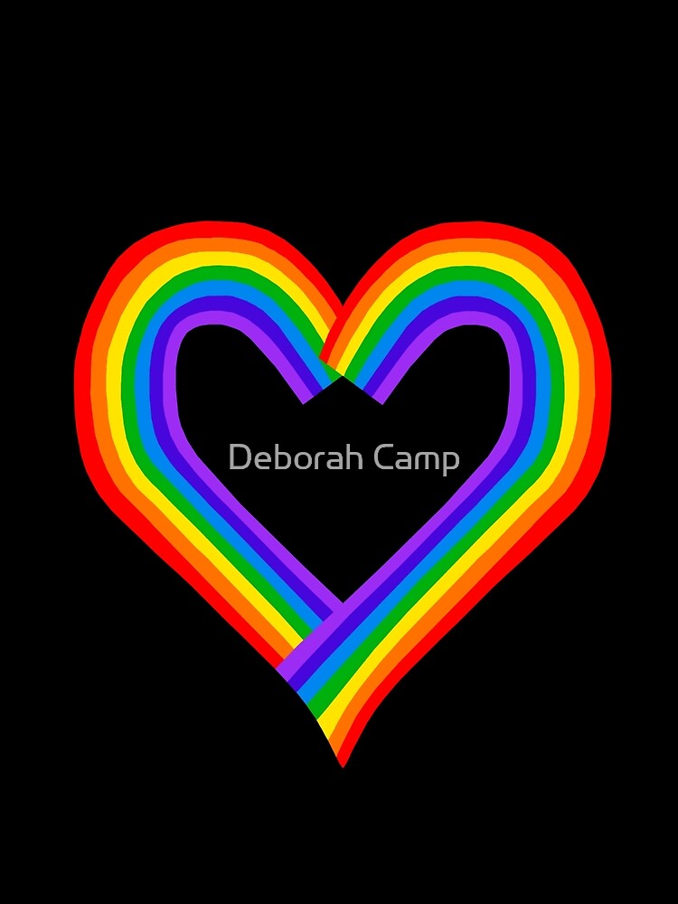 "Rainbow Heart Shape" Poster for Sale by DeborahCamp | Redbubble
