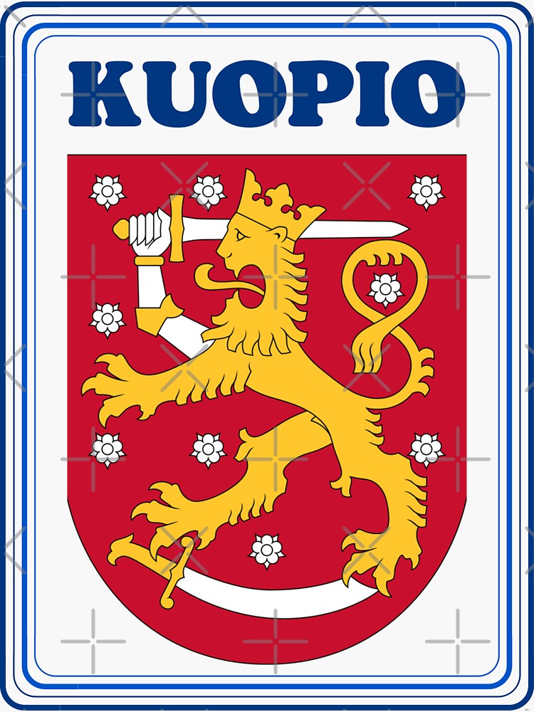 "Finnish City of Kuopio" Sticker for Sale by FedSherDesign | Redbubble
