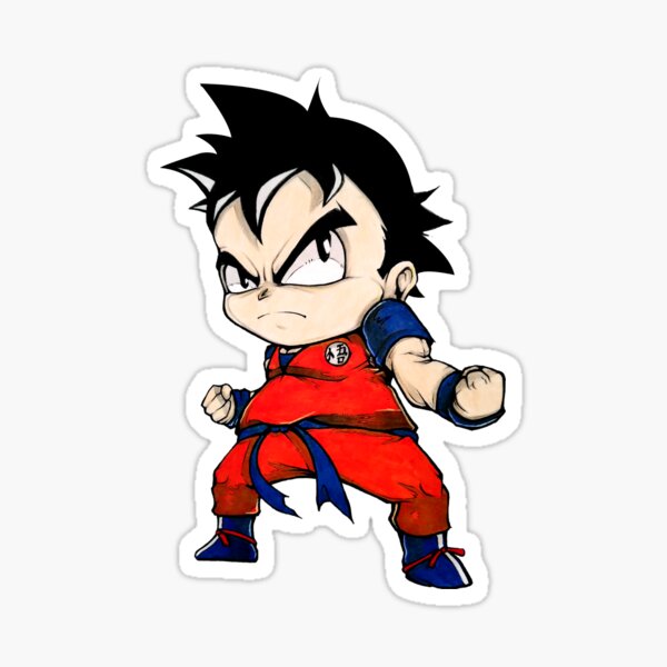 "Chibi Son Goku" Sticker by KayaybiShop | Redbubble
