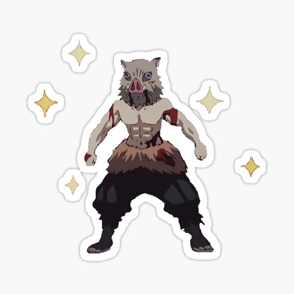 "Sparkling Inosuke" Sticker by Foucs3D | Redbubble