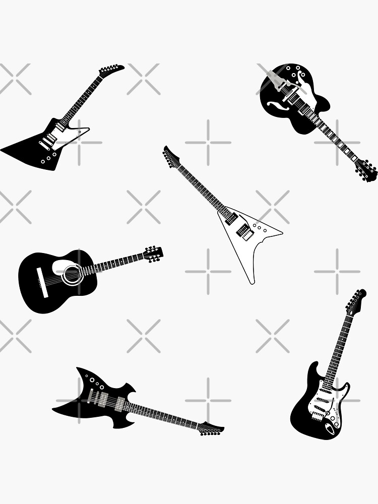 "Guitars Sticker Pack" Sticker for Sale by bloody-L | Redbubble