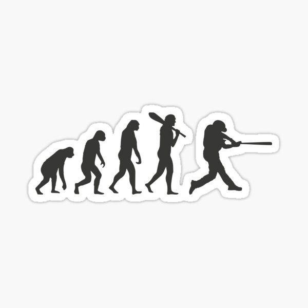 "The Evolution of Baseball" Sticker by TheGrooveShack | Redbubble