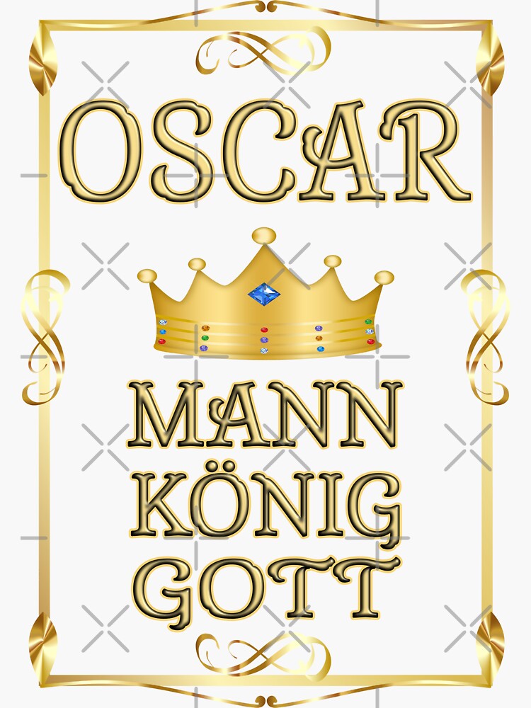 "Oscar - man - king - god" Sticker by madrigenum | Redbubble