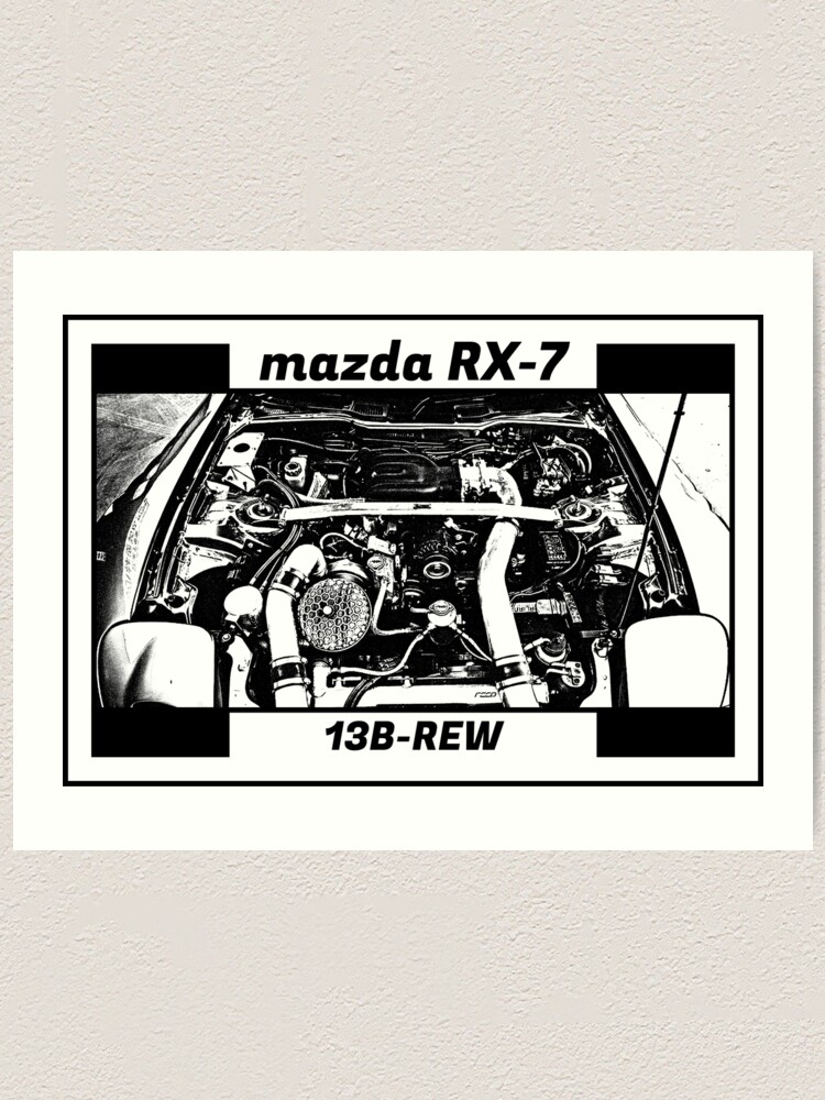 "MAZDA RX-7 FD ENGINE" Art Print for Sale by Cero81 | Redbubble