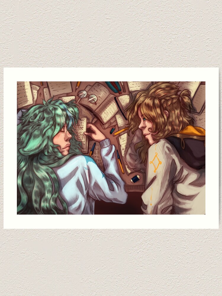 "Study Together: Genshin Impact Albedo & Sucrose" Art Print for Sale by ...