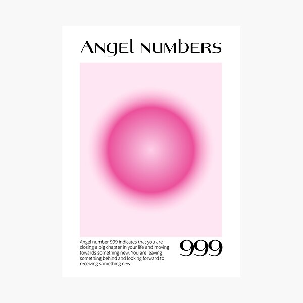 "Aesthetic Angel numbers 999" Photographic Print for Sale by RiriDesign ...
