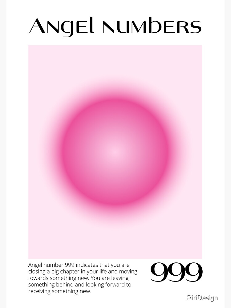 "Aesthetic Angel numbers 999" Sticker by RiriDesign | Redbubble