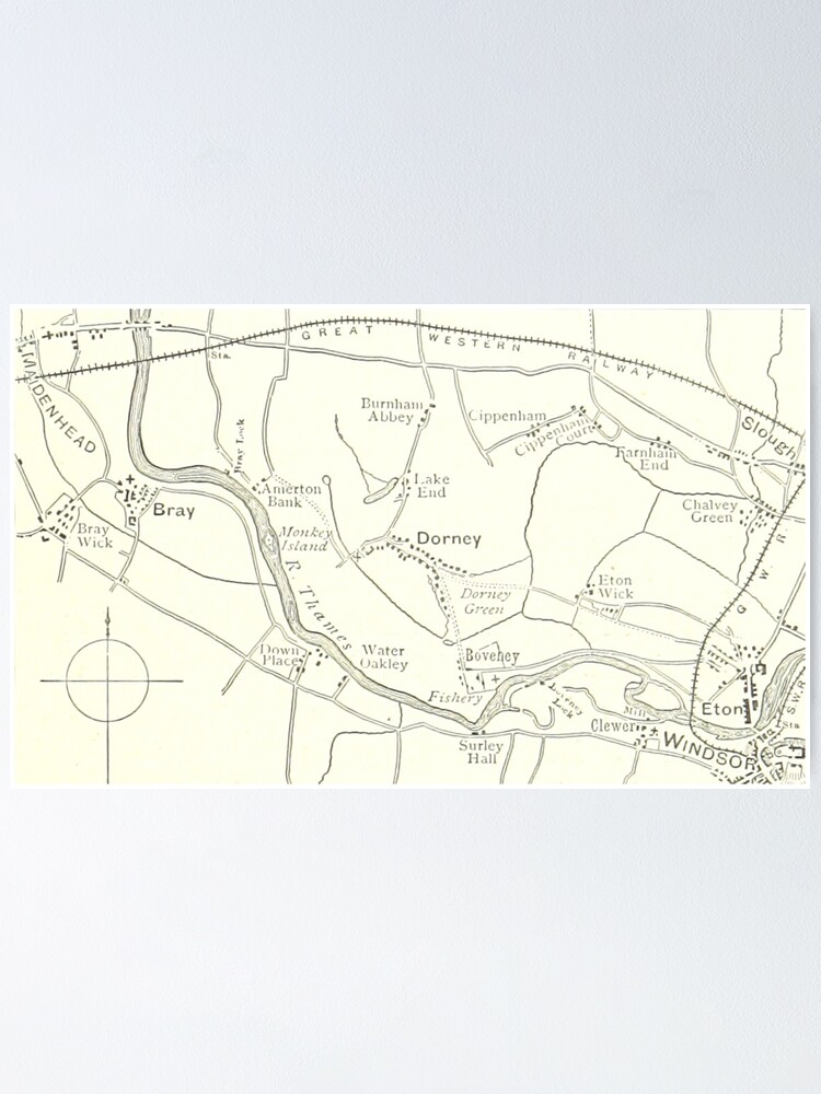 "The Course of the River Thames, from Maidenhead to Windsor" Poster for ...