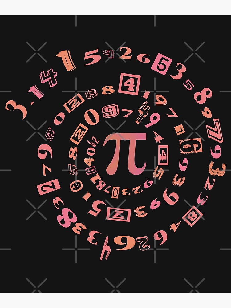 Póster «Feliz Día Pi 2022 Dígitos de Pi Espiral Día Internacional de las Matemáticas rosa ...