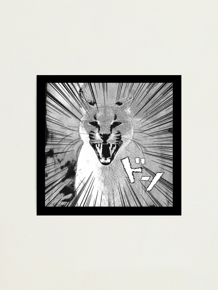 "Growling Wild Cat Manga Anime Style" Photographic Print for Sale by ...