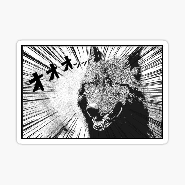 "Black Wolf Manga Anime Style" Sticker by MangaWorld4All | Redbubble