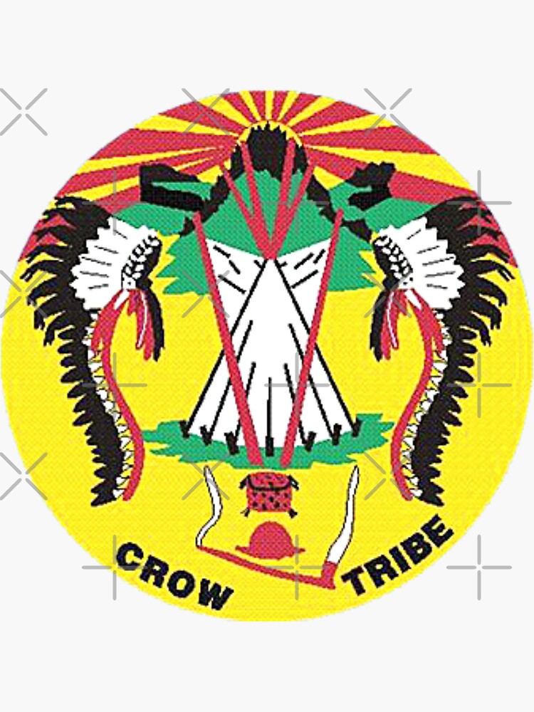 "crow nation flag retro" Sticker by Original1977 | Redbubble
