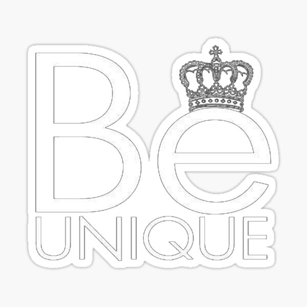 "Be Unique" Sticker by LUNAROSsAa | Redbubble