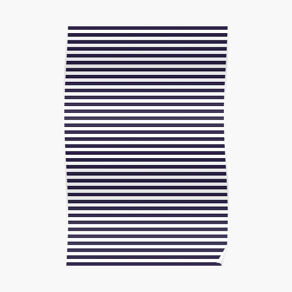"NAVY BLUE and WHITE Horizontal PIN STRIPES" Poster for Sale by ...