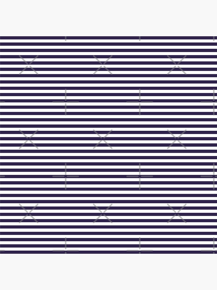 "NAVY BLUE and WHITE Horizontal PIN STRIPES" Sticker for Sale by ...