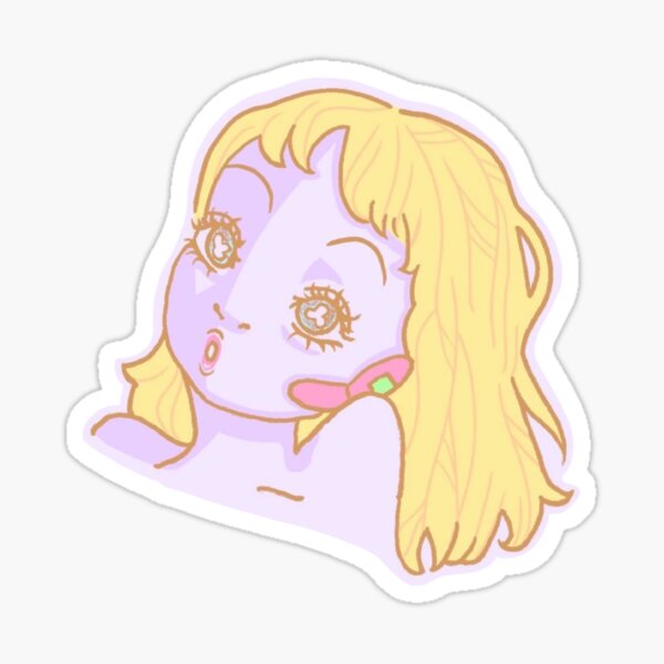 "Girl on a Phone Call" Sticker by artrogirl | Redbubble