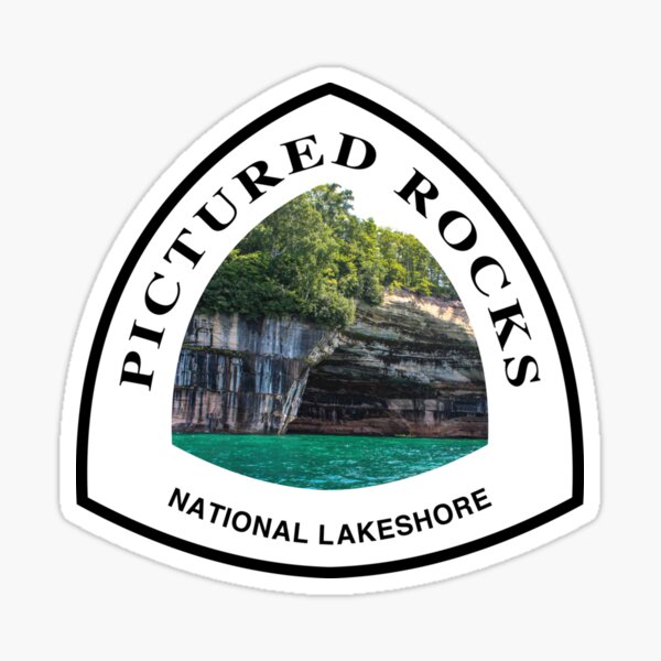 "Pictured Rocks National Lakeshore Trail Marker Sticker" Sticker for ...
