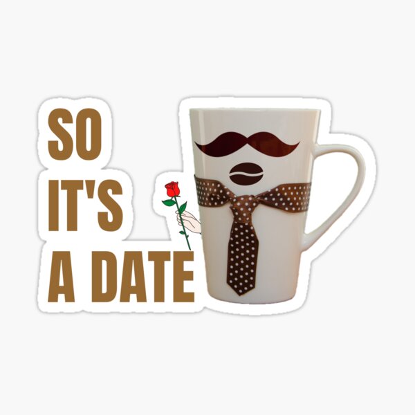 "Coffee Date" Sticker for Sale by NineOneOne | Redbubble