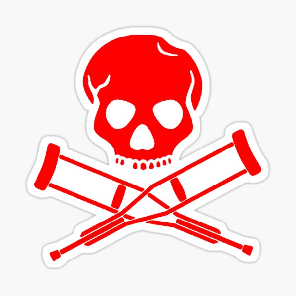 "Jackass Skull (Red)" Sticker by MovieFan77 | Redbubble