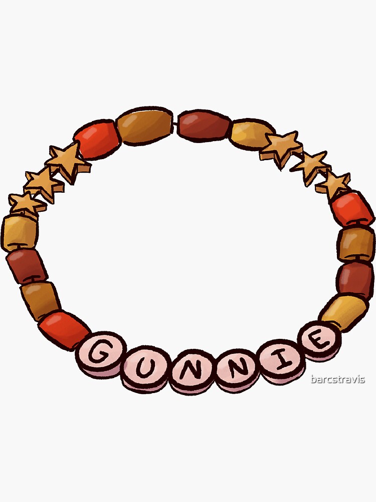 "Gunnie Friendship Bracelet" Sticker by barcstravis | Redbubble