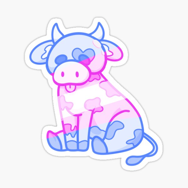 "Trans Cow" Sticker by cyropuncher | Redbubble