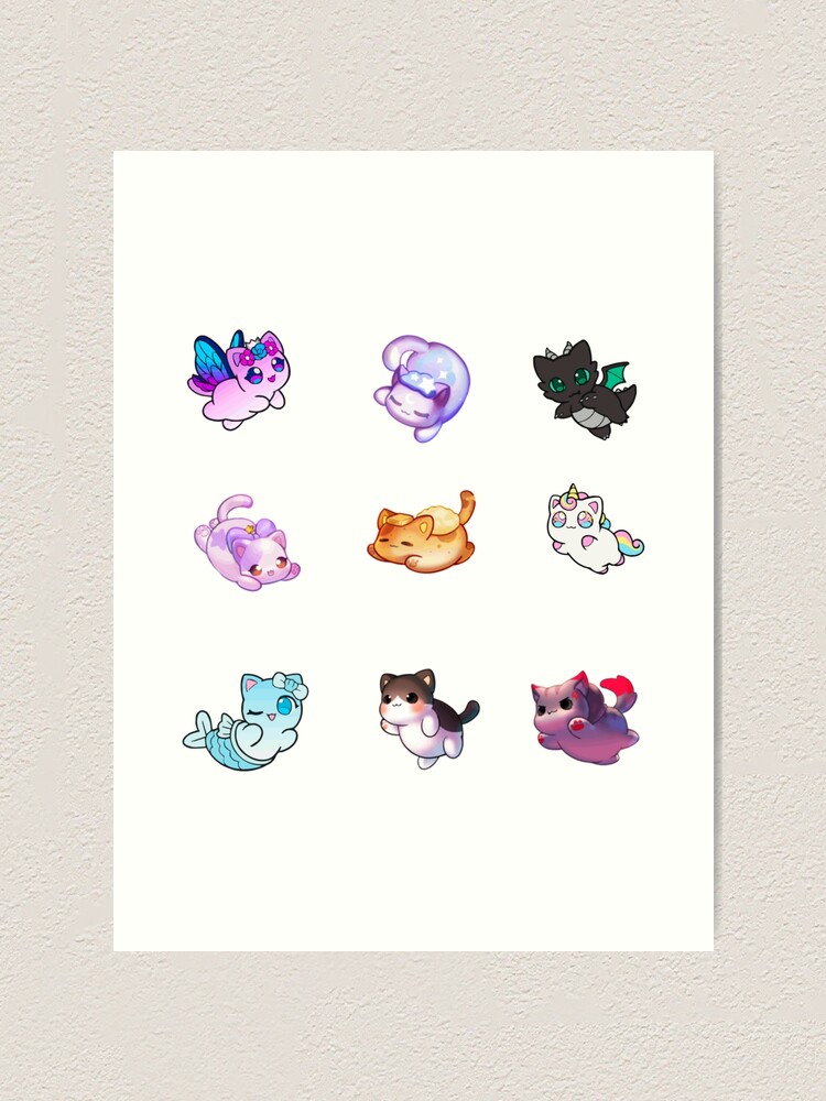 "aphmau squad cat funny youtube pack" Art Print for Sale by marwa-Ah ...