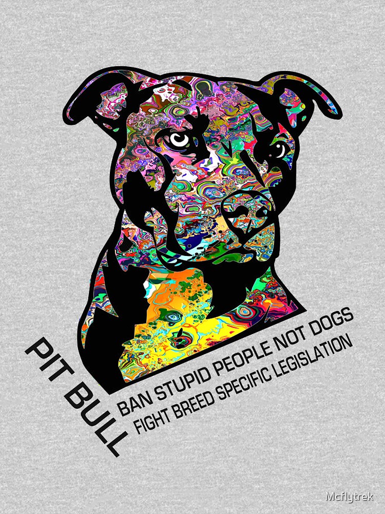 "Pitbull BSL Black" T-shirt for Sale by Mcflytrek | Redbubble | pitbull ...
