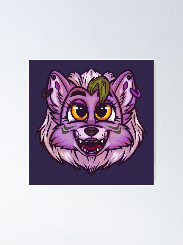 Fnaf Chibi Roxy Head Poster For Sale By Mariathedemon05 Redbubble