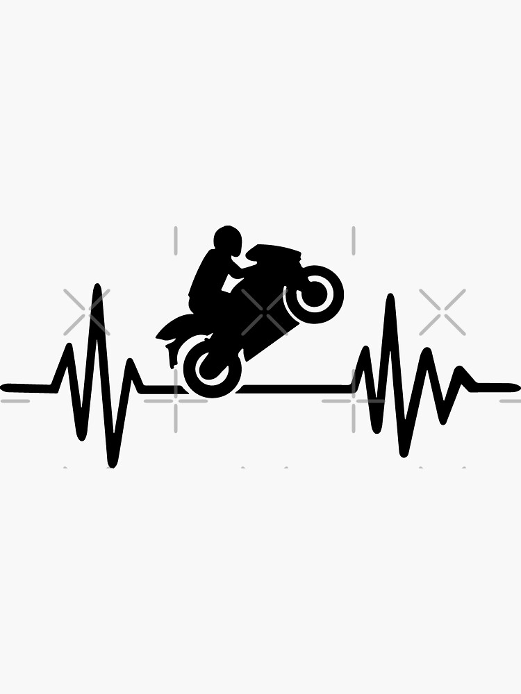 "Motorcycle Rider, Love Bikes, Race Bikes Heartbeat Heart Beat EKG ...