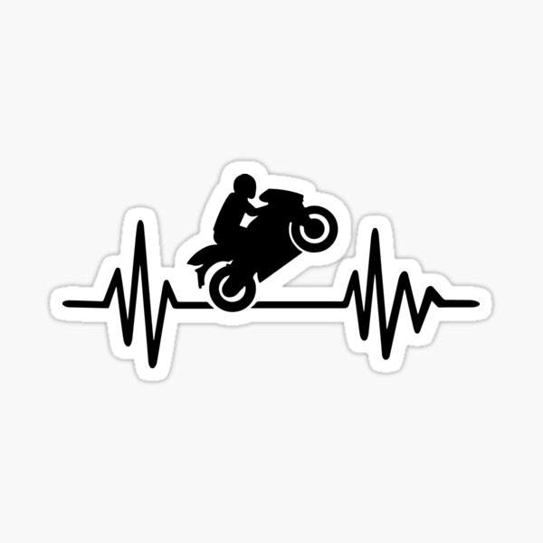 "Motorcycle Rider, Love Bikes, Race Bikes Heartbeat Heart Beat EKG ...