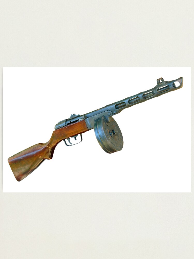 "Russian PPSh machine gun on transparent background." Photographic ...