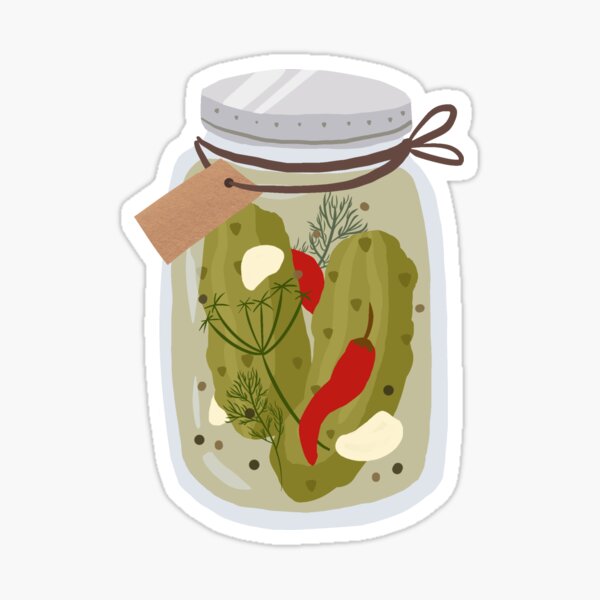 "Pickle Jar" Sticker for Sale by Bugenjoyer | Redbubble