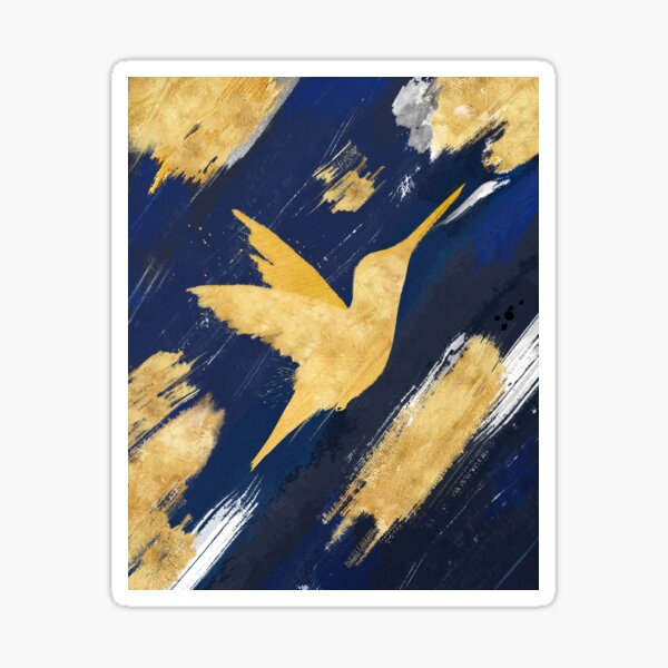 "Gold Leaf Hummingbird" Sticker for Sale by AnMGoug | Redbubble