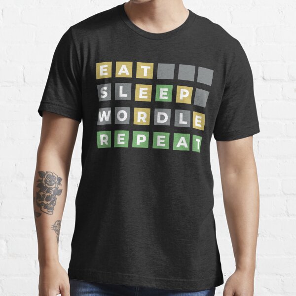 "Eat Sleep Wordle Repeat, Funny Wordle, Puzzle Games" T-shirt for Sale ...