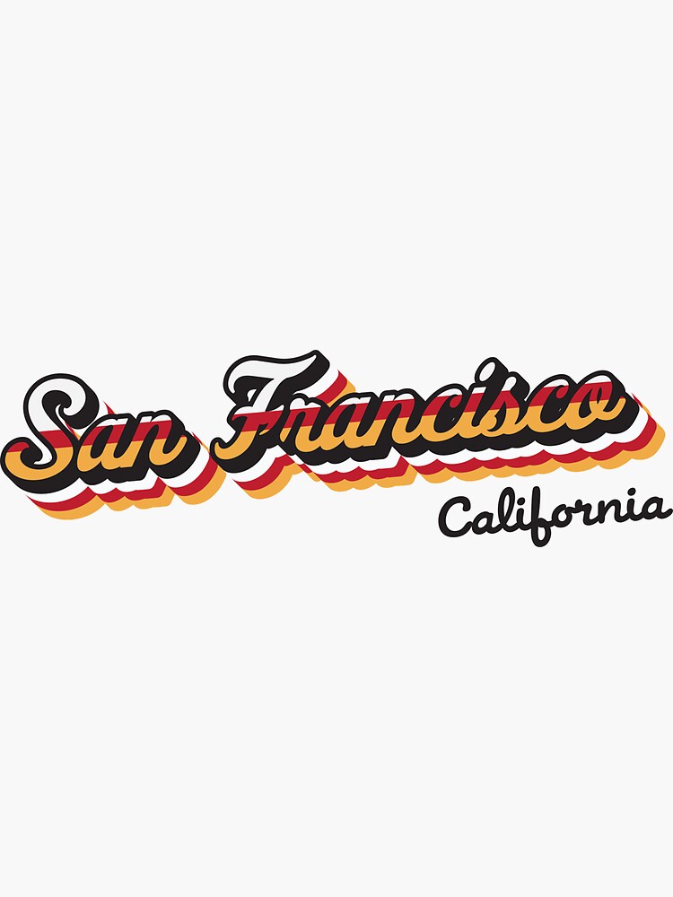 "San Francisco Retro City" Sticker by VintageRetroDep | Redbubble