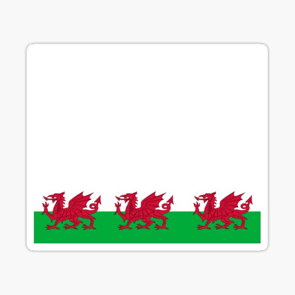 "Welsh Flag Ribbon Dress" Sticker for Sale by deanworld | Redbubble