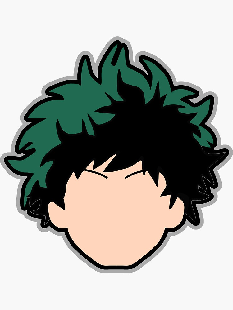 "Deku Stock Icon - My Hero Academia " Sticker by CarCarter | Redbubble