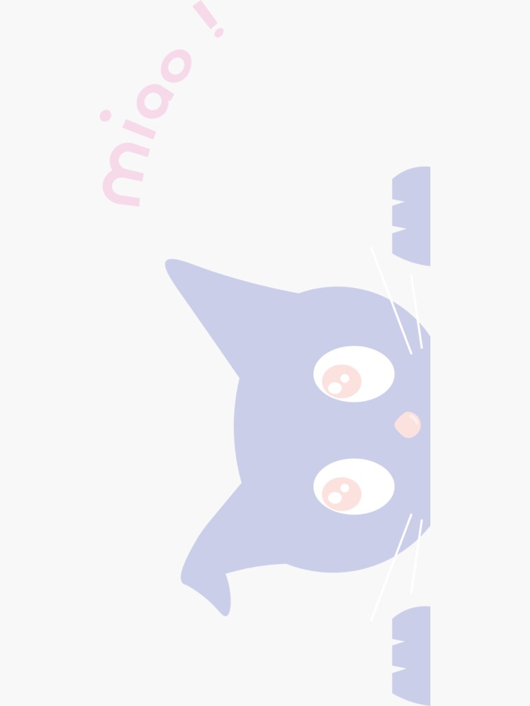 "cute sneaky cat" Sticker by neoinnova | Redbubble