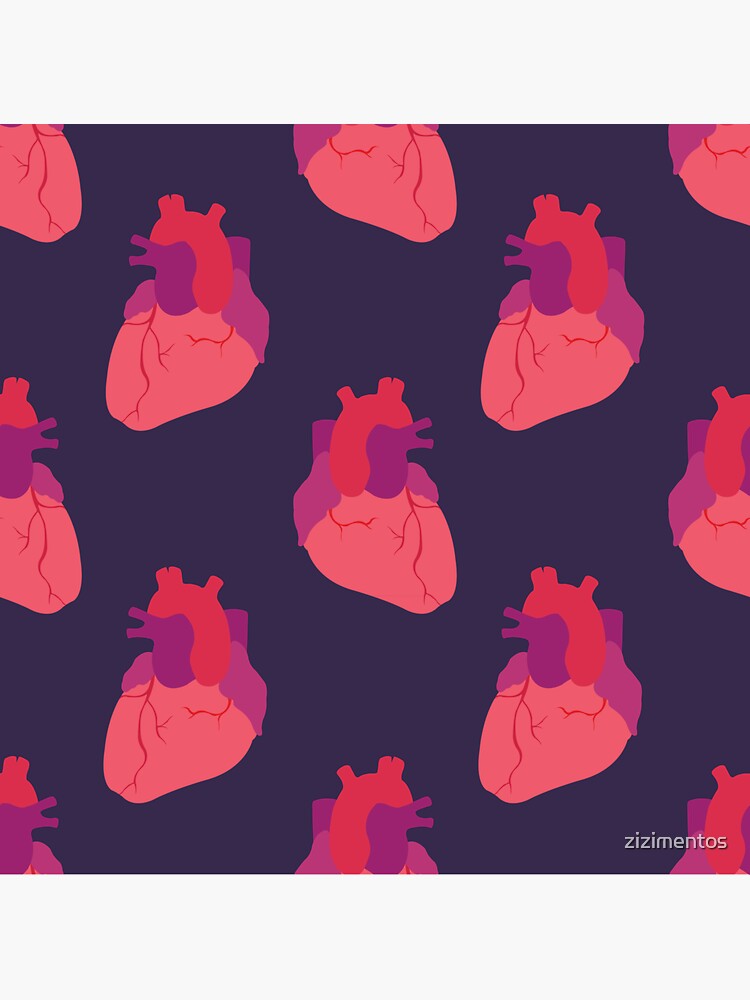 "human heart pattern" Sticker by zizimentos | Redbubble