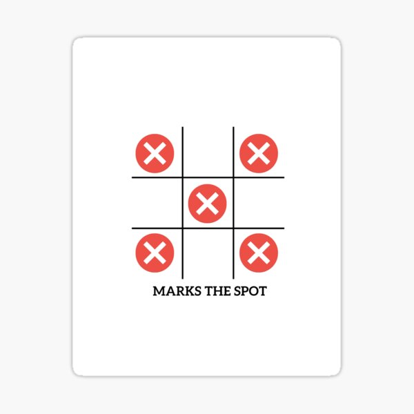 "X Marks The Spot" Sticker by aqueencreations | Redbubble