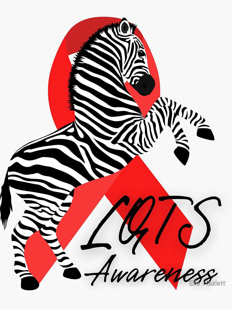 "Long QT Syndrome Awareness Ribbon" Sticker for Sale by ElleHazlett ...